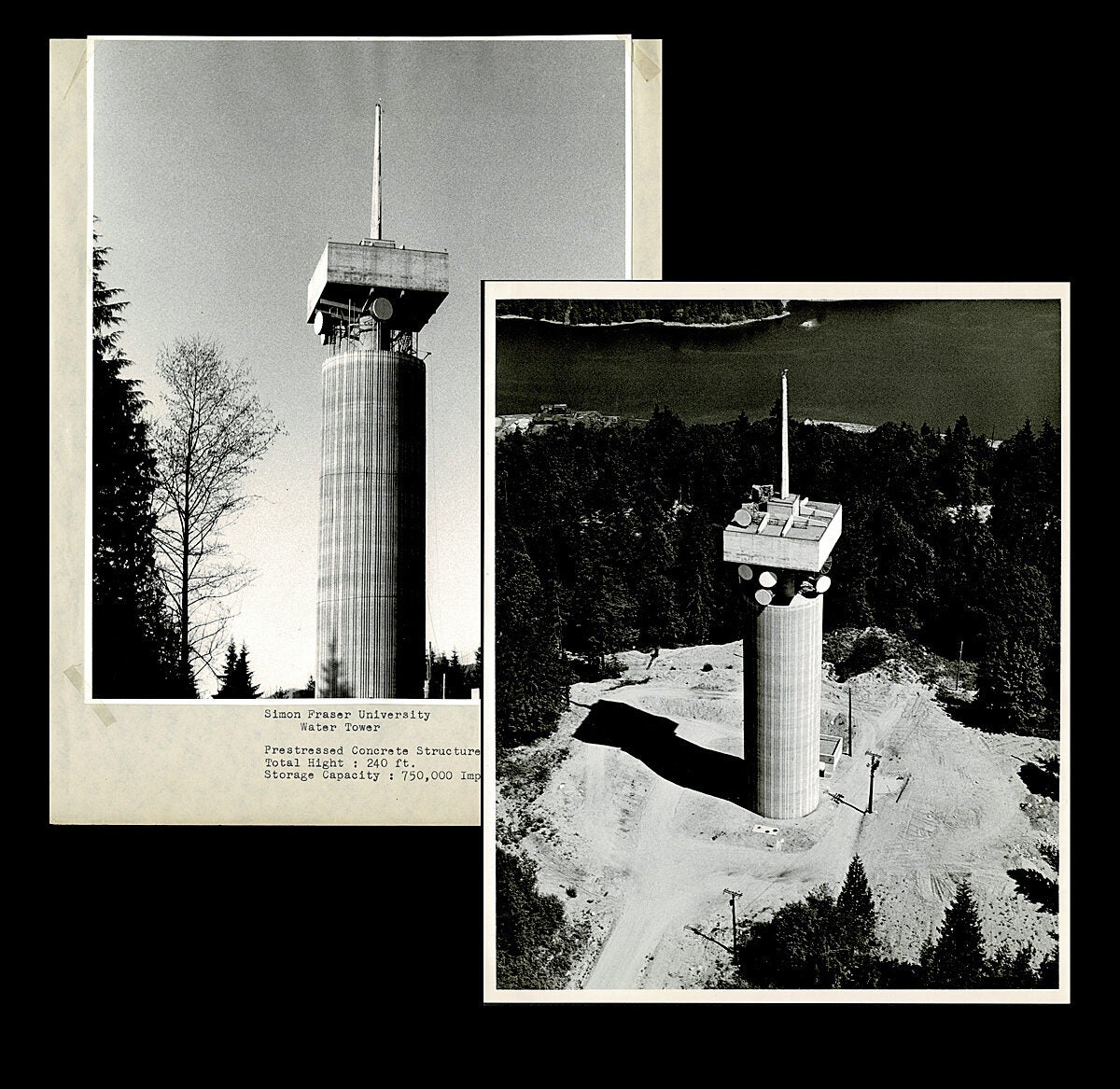 Aerial Photographs of Simon Fraser University Water Tower c. 1965 | Don ...